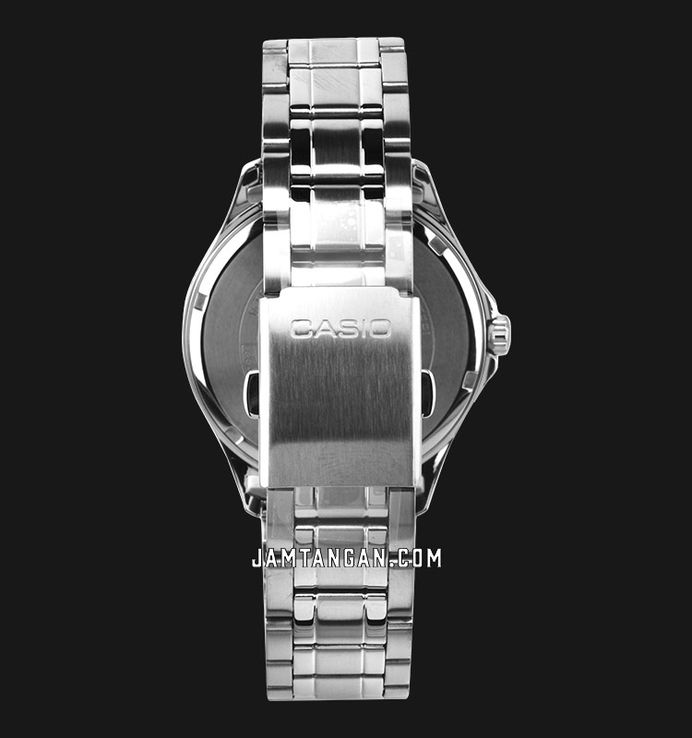 Casio General MTP-M100D-7A MTP-M100D-7AVDF Men Moon Phase Silver Dial ...