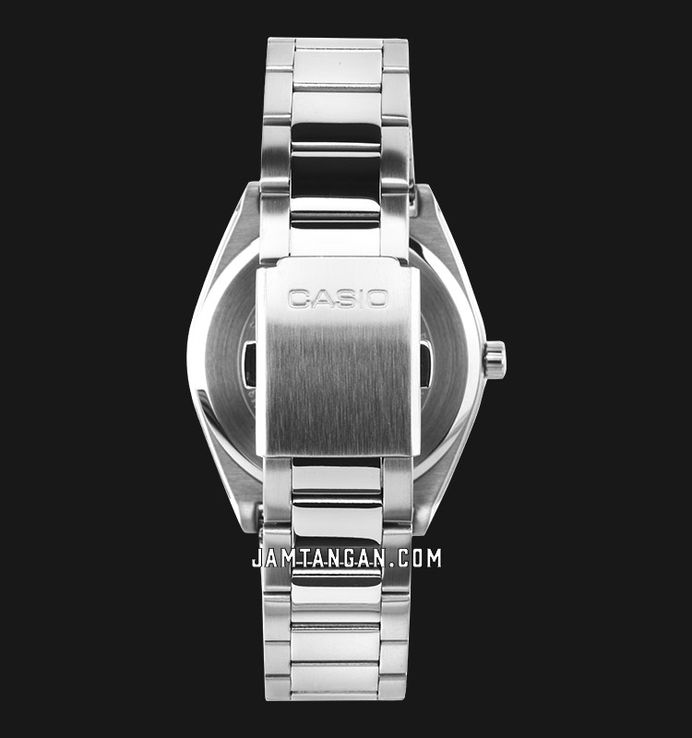 Casio General MTP-M300D-1A MTP-M300D-1AVDF Men Moon Phase Black Dial Stainless Steel Band ...