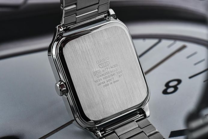 Casio General MTP-M305D-1A MTP-M305D-1AVDF Men Moon Phase Black Dial ...