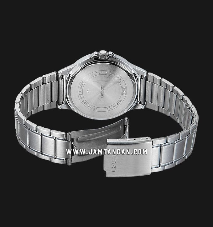 Casio General MTP-V300D-1AUDF Black Dial Stainless Steel Band | Jamtangan.com