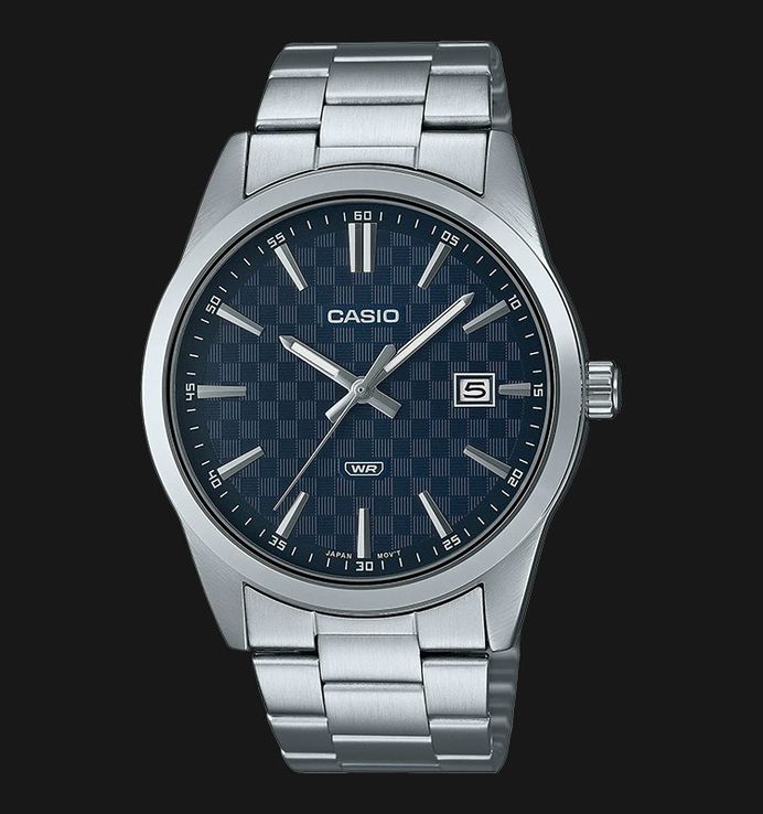 Casio General Mtp Vd03d 2audf Dress Men Blue Navy Dial Stainless Steel Band