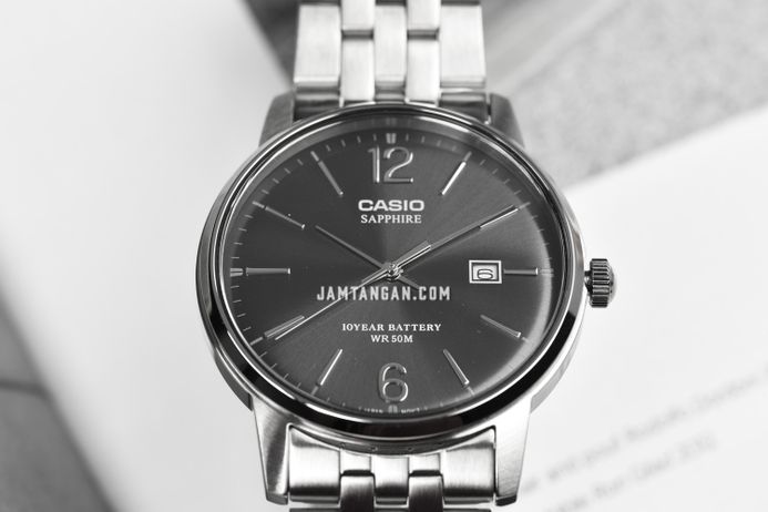 Casio General MTS-110D-1A MTS-110D-1AVDF Men Black Dial Stainless Steel ...