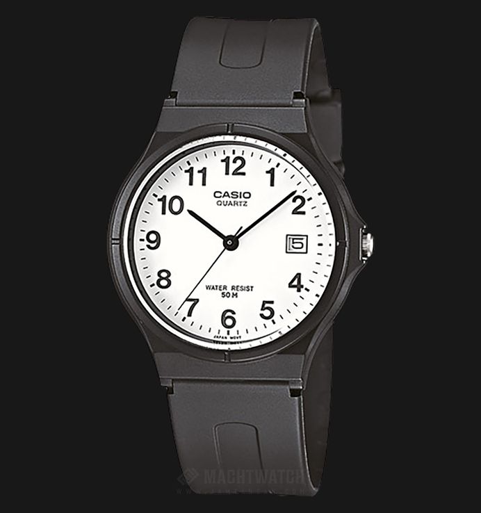 Casio General MW-59-7B MW-59-7BVDF White Dial Black Resin Band ...