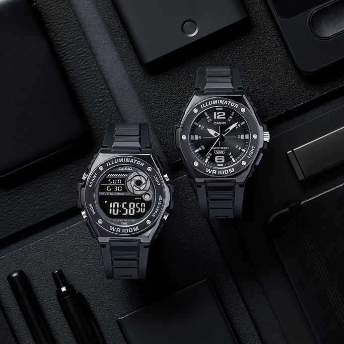 Casio General MWD-100HB-1B MWD-100HB-1BVDF Men Illuminator Digital Dial ...