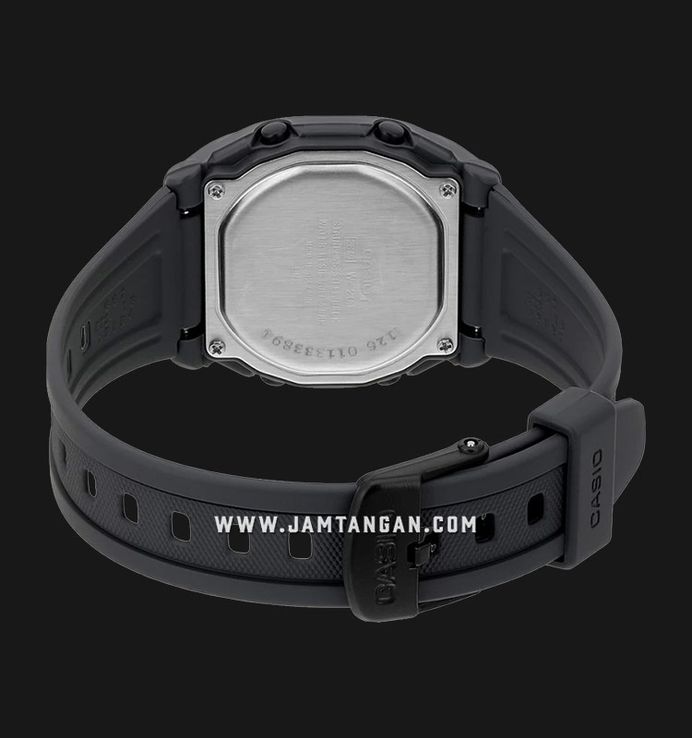 Casio General W-201-1B W-201-1BVDF Digital Dial Black Resin Band ...