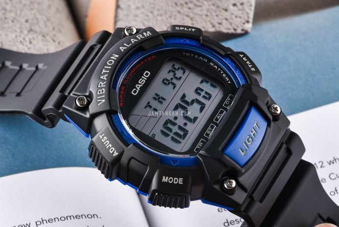 Casio General W-736H-2A W-736H-2AVDF 10 Year Battery Water Resistance ...