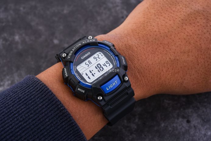 Casio General W-736H-2A W-736H-2AVDF 10 Year Battery Water Resistance ...
