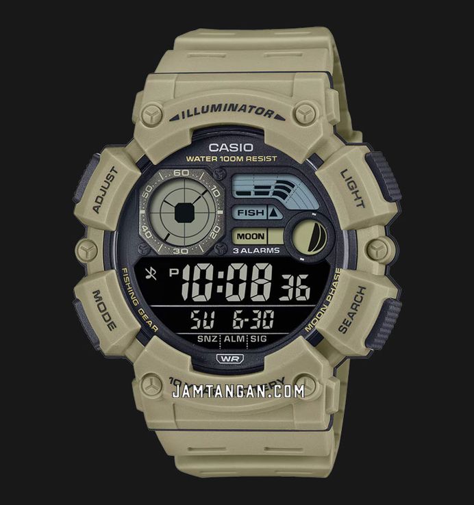 Casio General WS-1500H-5B WS-1500H-5BVDF Men Illuminator Digital Dial ...