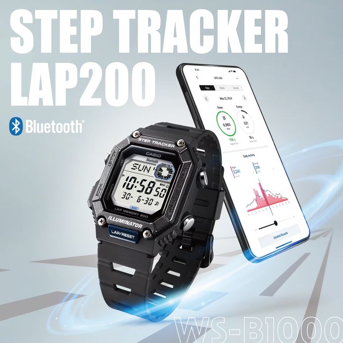 Casio General WS-B1000-1A WS-B1000-1AVDF Step Tracker Digital Dial ...