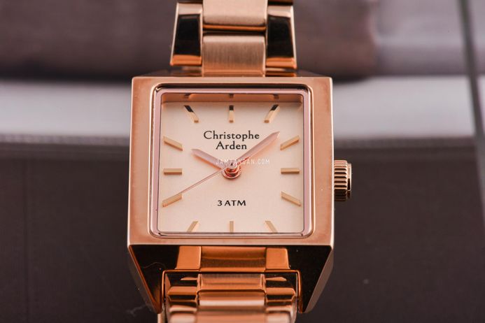 Christophe Arden CA 1004 LH BRGLN Ladies Rose Gold Dial Rose Gold Steel ...