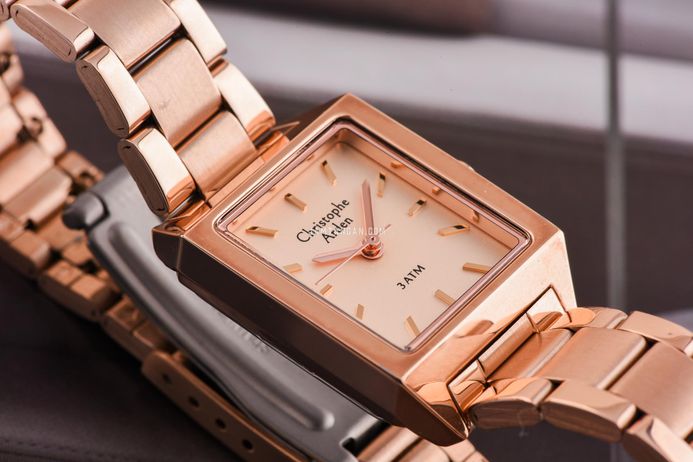 Christophe Arden CA 1004 LH BRGLN Ladies Rose Gold Dial Rose Gold Steel ...