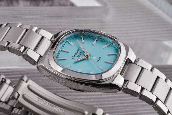 Christophe Arden CA 1005 LH BSSLB Ladies Sky Blue Dial Steel Strap ...
