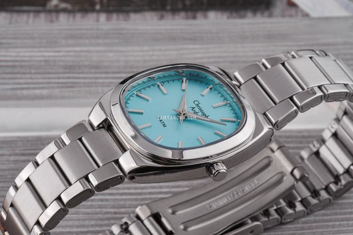 Christophe Arden CA 1005 LH BSSLB Ladies Sky Blue Dial Steel Strap ...