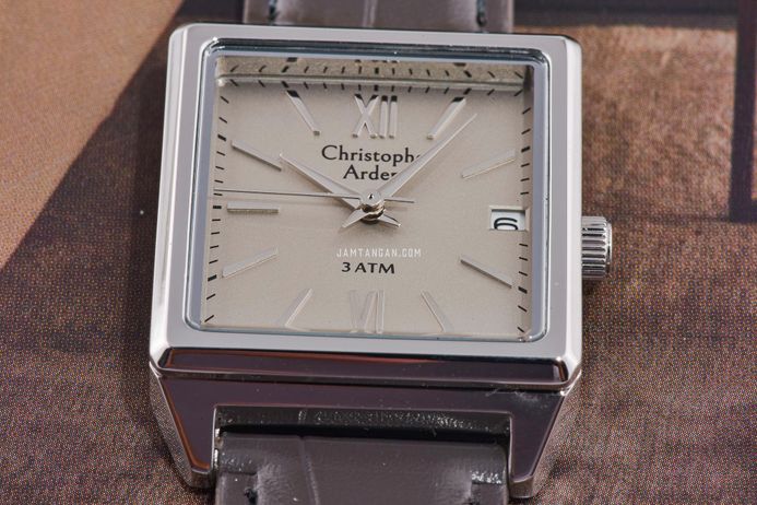 Christophe Arden CA 2003 MD LSSLG Men Stone Gray Dial Gray Leather ...