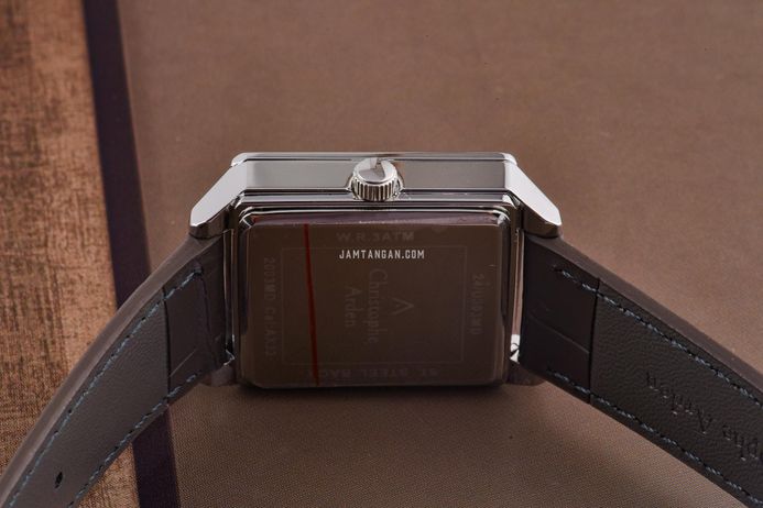 Christophe Arden CA 2003 MD LSSLG Men Stone Gray Dial Gray Leather ...