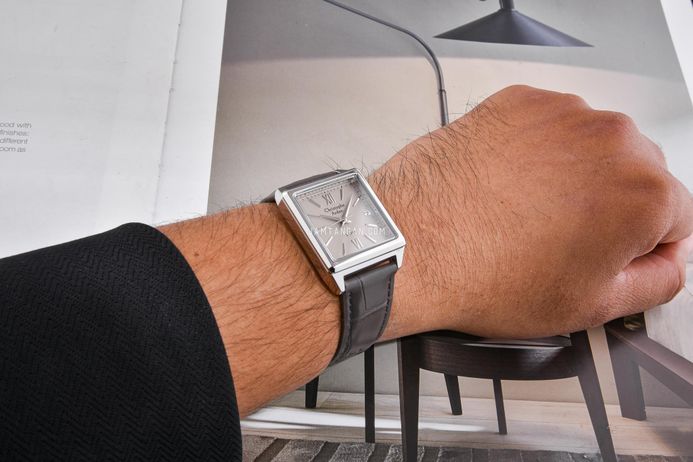 Christophe Arden CA 2003 MD LSSLG Men Stone Gray Dial Gray Leather ...