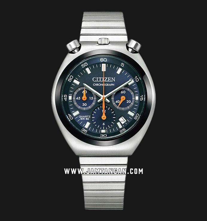 Citizen Chronograph AN3660-81L Tsuno Crono Bullhead Record Label Blue ...