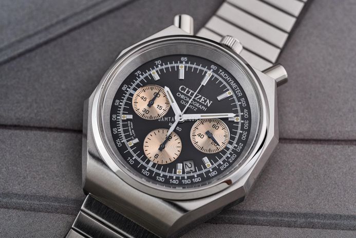 Citizen Chronograph AN3700-54E Tsuno Crono Record Label Black Dial ...