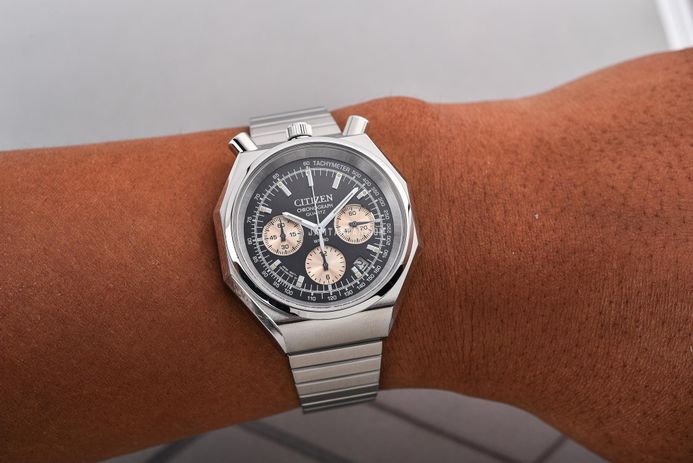 Citizen Chronograph AN3700-54E Tsuno Crono Record Label Black Dial ...