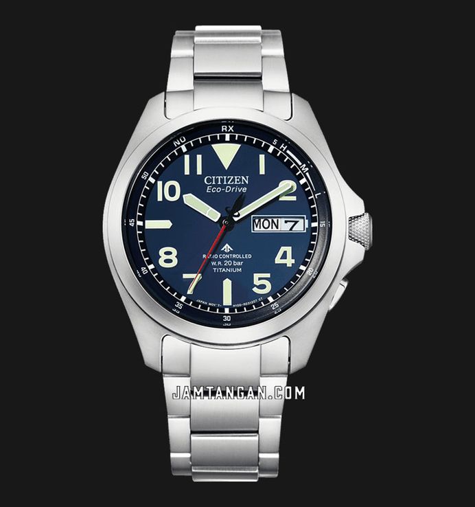 Citizen Promaster AT6080-53L Land Eco Drive Blue Dial Super Titanium ...