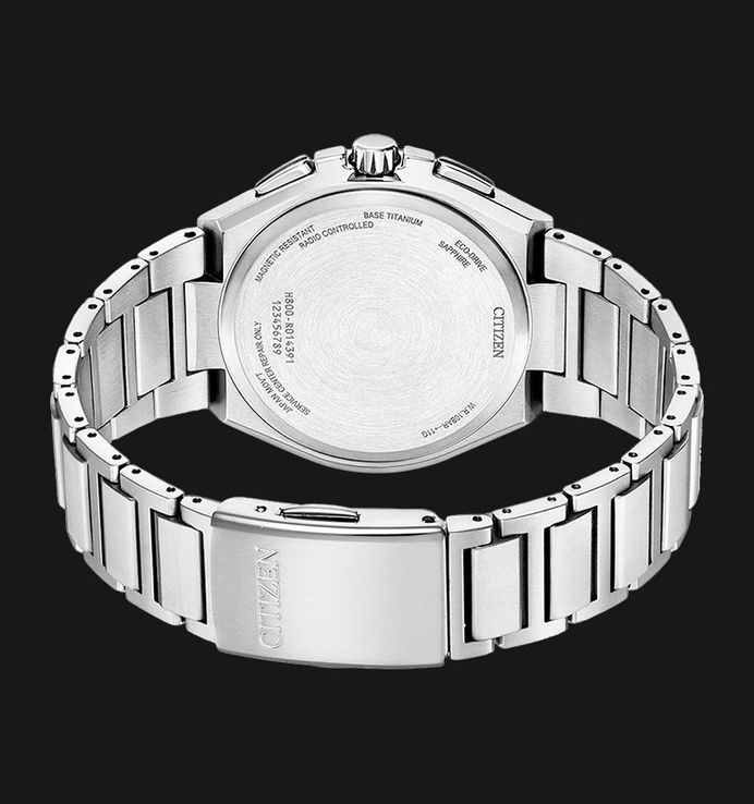 Citizen Eco-Drive AT8234-85L Chronograph Men Blue Dial Titanium Strap ...
