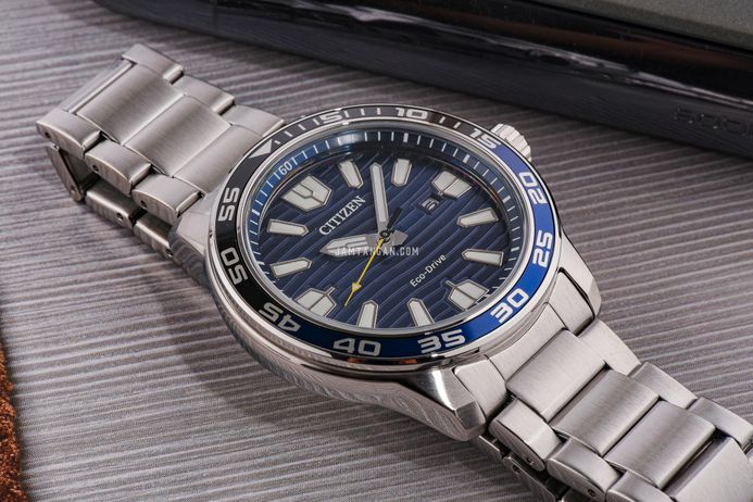 Citizen Eco-Drive AW1525-81L Batman Blue Pattern Dial Stainless Steel ...