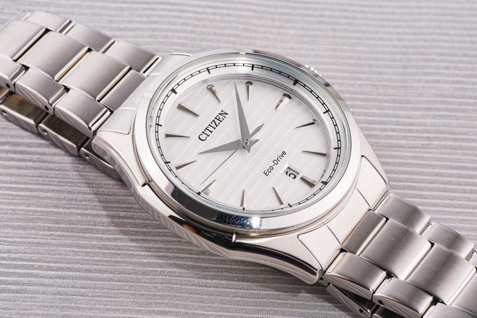 Citizen Eco Drive AW1750-85A Men White Dial Stainless Steel Strap ...
