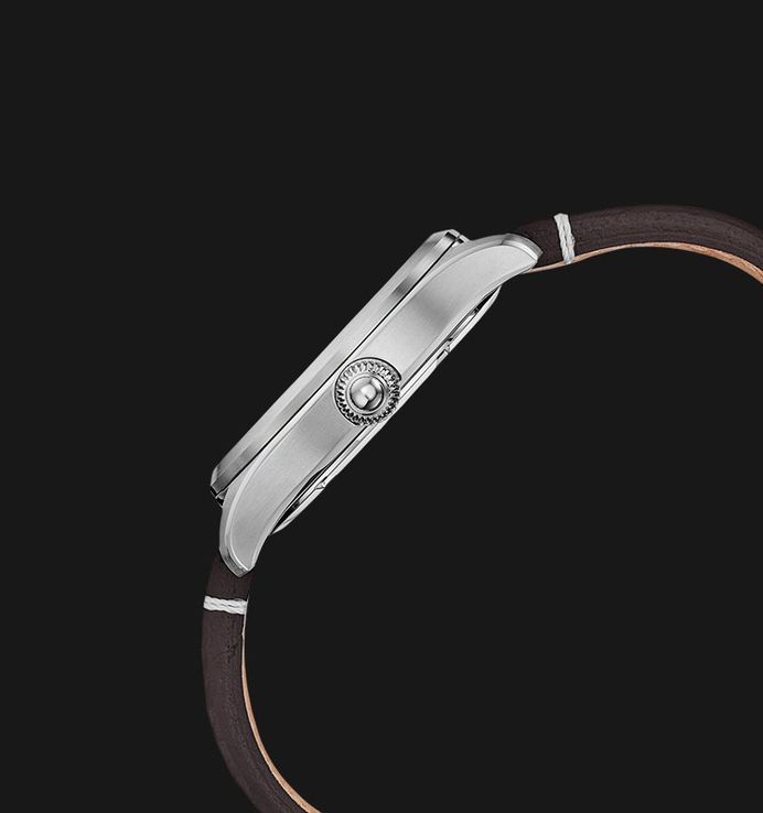 Citizen Eco-Drive BM6838-09X Garrison Men Green Dial Dark Brown Leather ...