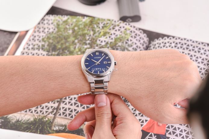 Citizen Eco Drive BM7600-81L Men Dark Blue Dial Stainless Steel Strap ...