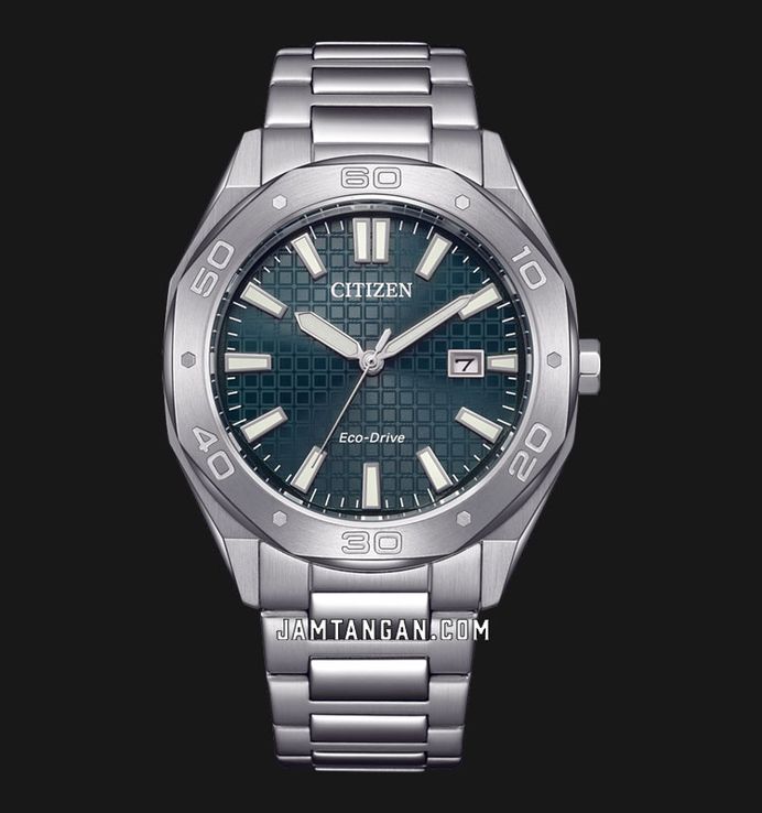 Citizen Eco Drive BM7630-80X Men Dark Green Dial Stainless Steel Strap ...