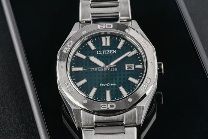 Citizen Eco Drive BM7630-80X Men Dark Green Dial Stainless Steel Strap ...