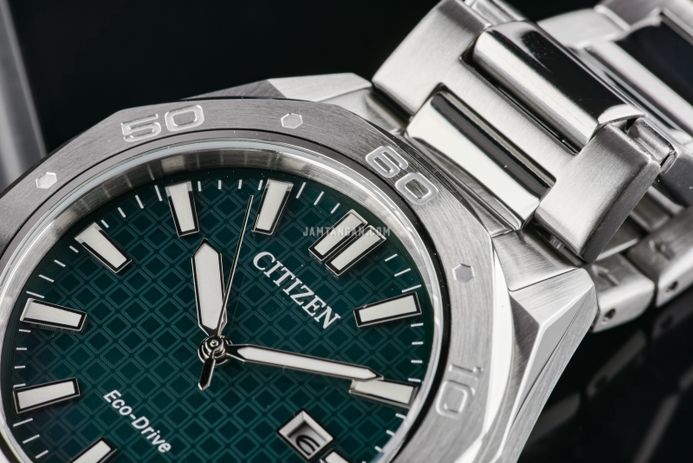 Citizen Eco Drive BM7630-80X Men Dark Green Dial Stainless Steel Strap ...