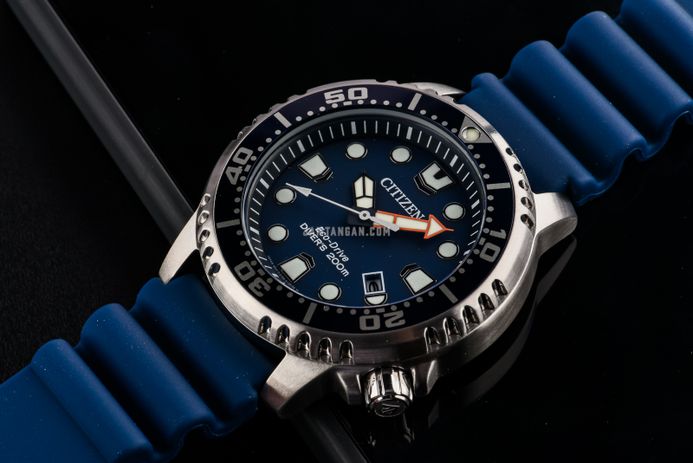 Citizen Promaster BN0151-17L Marine Eco Drive Men Blue Dial Blue Rubber ...