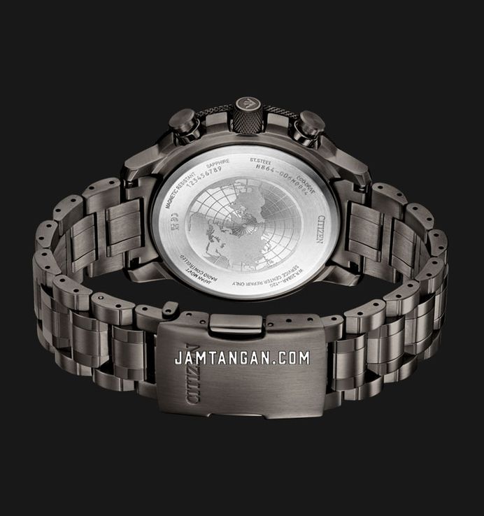 Citizen Promaster BY3005-56E Geo Trekker Eco Drive Blue Dial Stainless ...