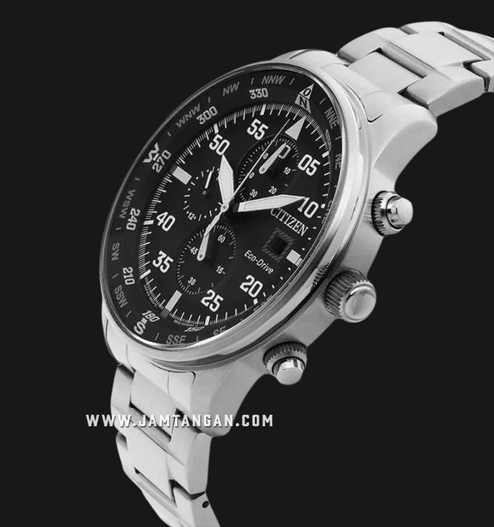 Citizen Eco-Drive CA0690-88E Chronograph Black Dial Stainless Steel ...