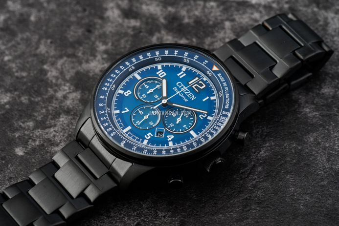 Citizen Eco Drive CA4505-80L Future Force Series Chronograph Blue Dial ...