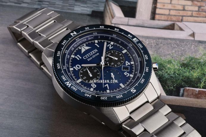 Citizen Eco Drive CA4554-84L Future Force Series Chronograph Blue Dial ...