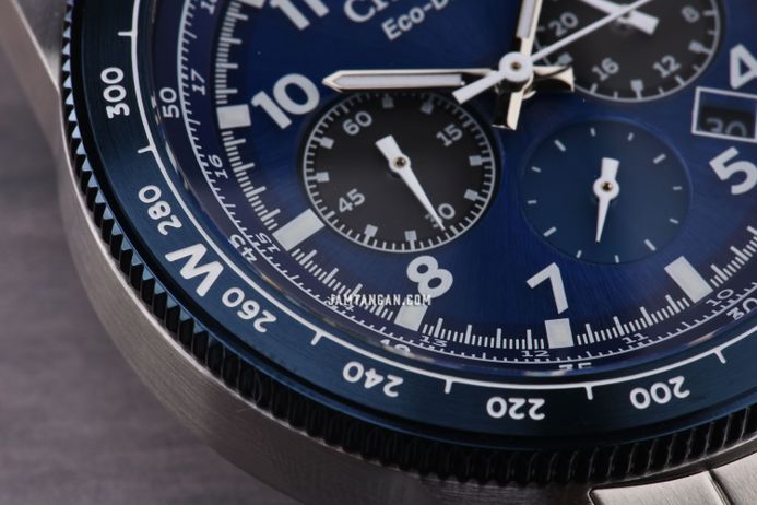 Citizen Eco Drive CA4554-84L Future Force Series Chronograph Blue Dial ...