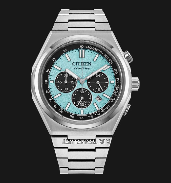 Citizen Eco-Drive CA4610-85M Forza Super Titanium Chronograph Baby Blue ...