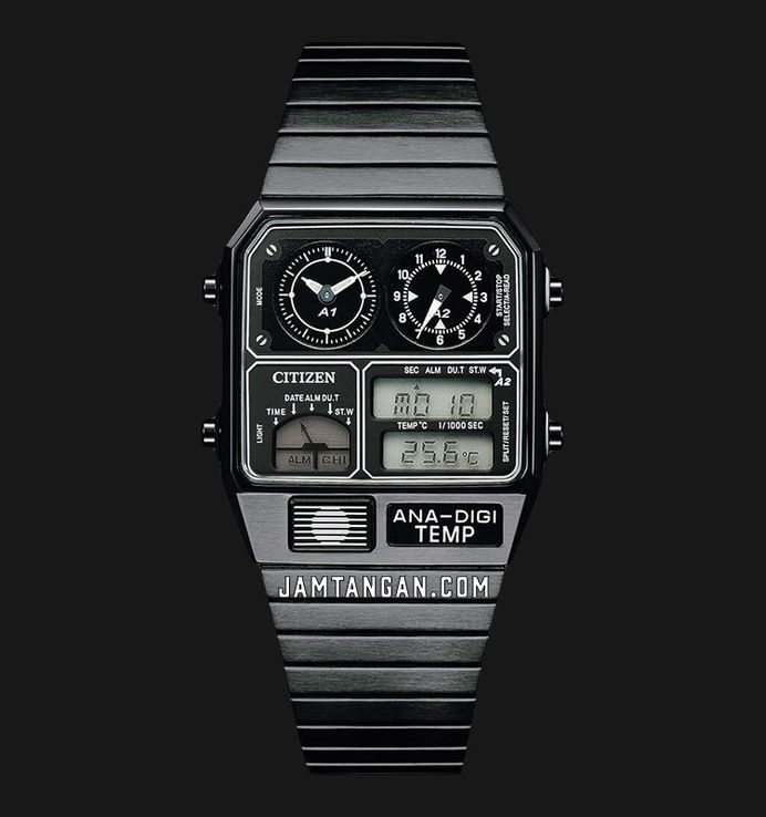 Citizen JG2105-93E Men Chronograph Black Analog Digital Dial Black ...