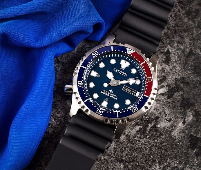 Citizen Promaster NY0086-16L Marine Automatic Divers 200M Blue Dial ...
