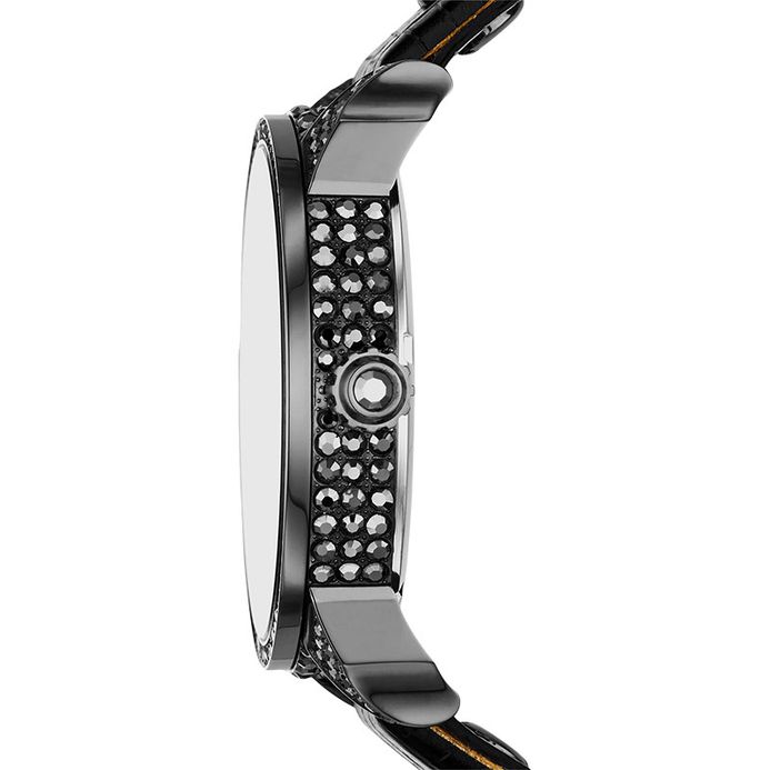 Diesel Mini Daddy DZ7328 Chronograph Black Dial Black Leather Strap ...