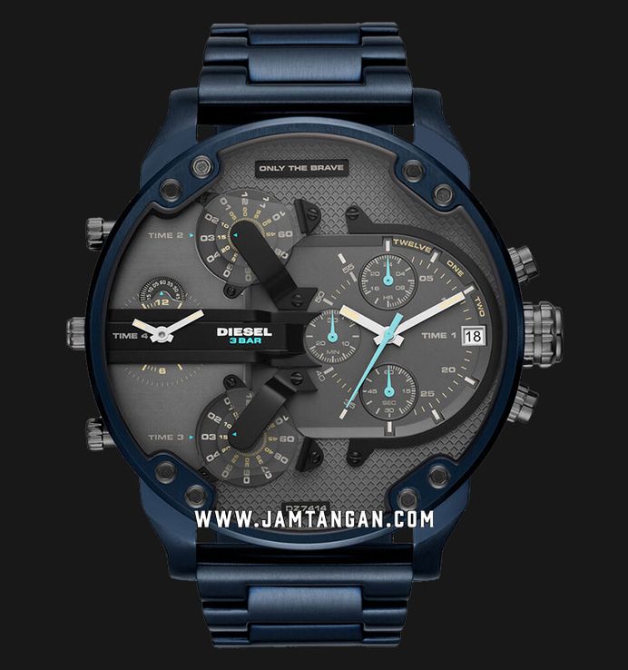 Diesel Mr. Daddy 2.0 DZ7414 Chronograph Men Grey Dial Blue Stainless ...