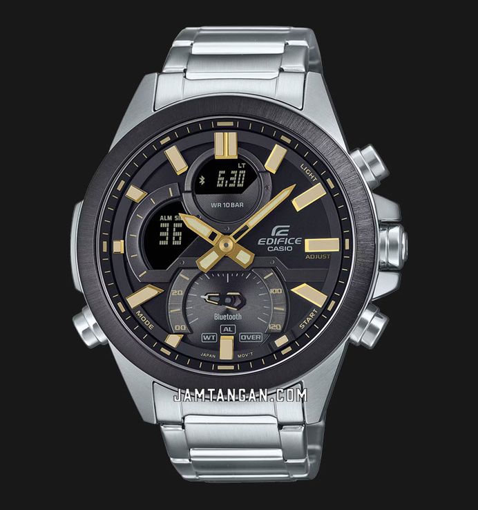 Casio Edifice ECB-30DB-1A9DF Smartphone Link Model Digital Analog Dial Stainless Steel Band ...