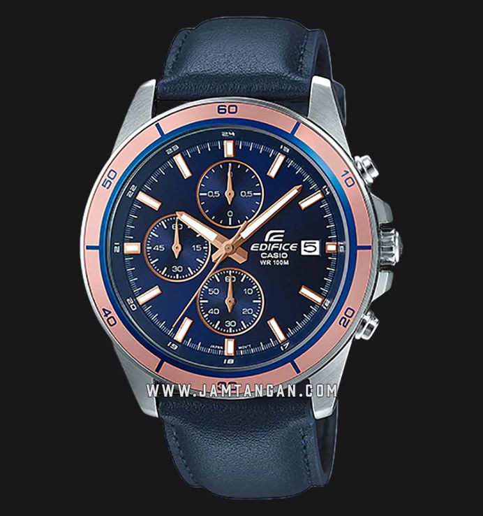 Casio Edifice EFR-526L-2A EFR-526L-2AVUDF Chronograph Men Blue Dial ...