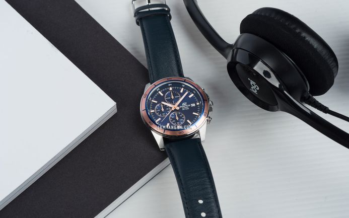 Casio Edifice EFR-526L-2A EFR-526L-2AVUDF Chronograph Men Blue Dial ...