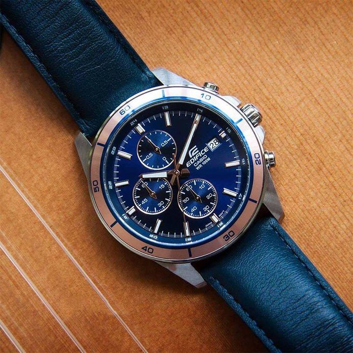 Casio Edifice EFR-526L-2A EFR-526L-2AVUDF Chronograph Men Blue Dial ...