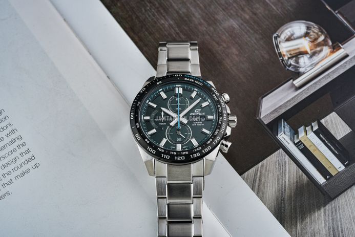 Casio Edifice EFR-574DB-3A EFR-574DB-3AVUDF Chronograph Green Dial ...