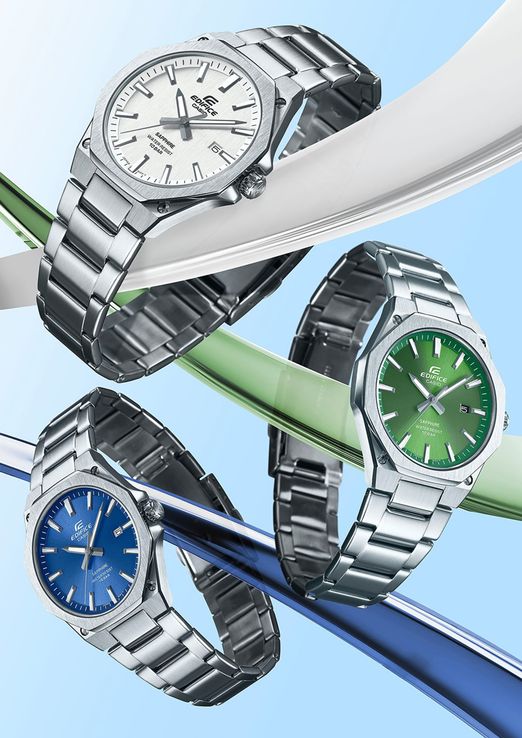 Casio Edifice EFR-S108DJ-3A EFR-S108DJ-3AJF Slim Line Green Dial ...