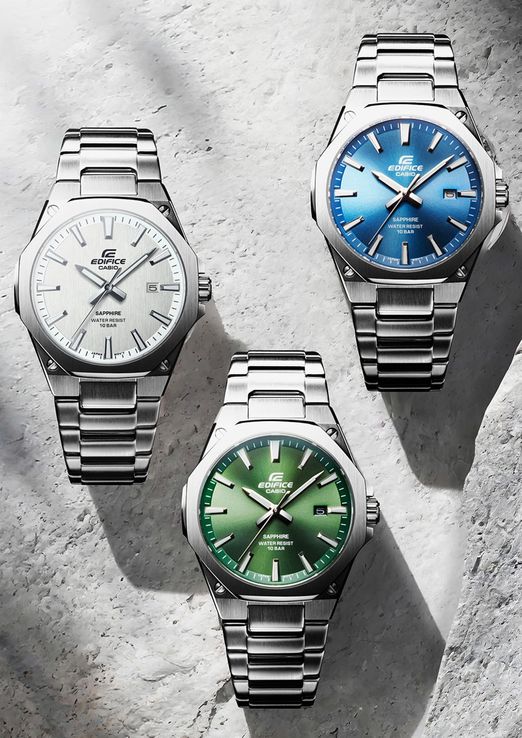 Casio Edifice EFR-S108DJ-3A EFR-S108DJ-3AJF Slim Line Green Dial ...